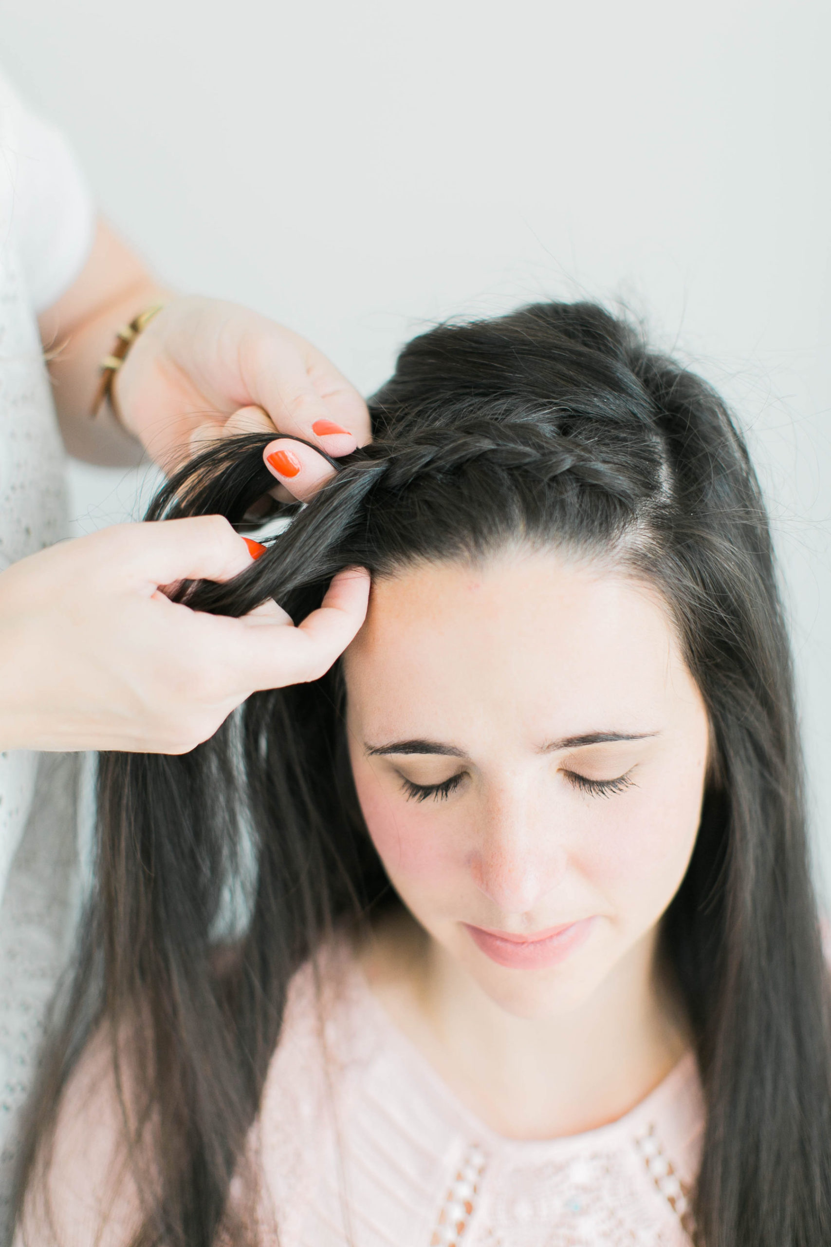 2 hacks for a front braid on dark + straight hair - The Small Things Blog