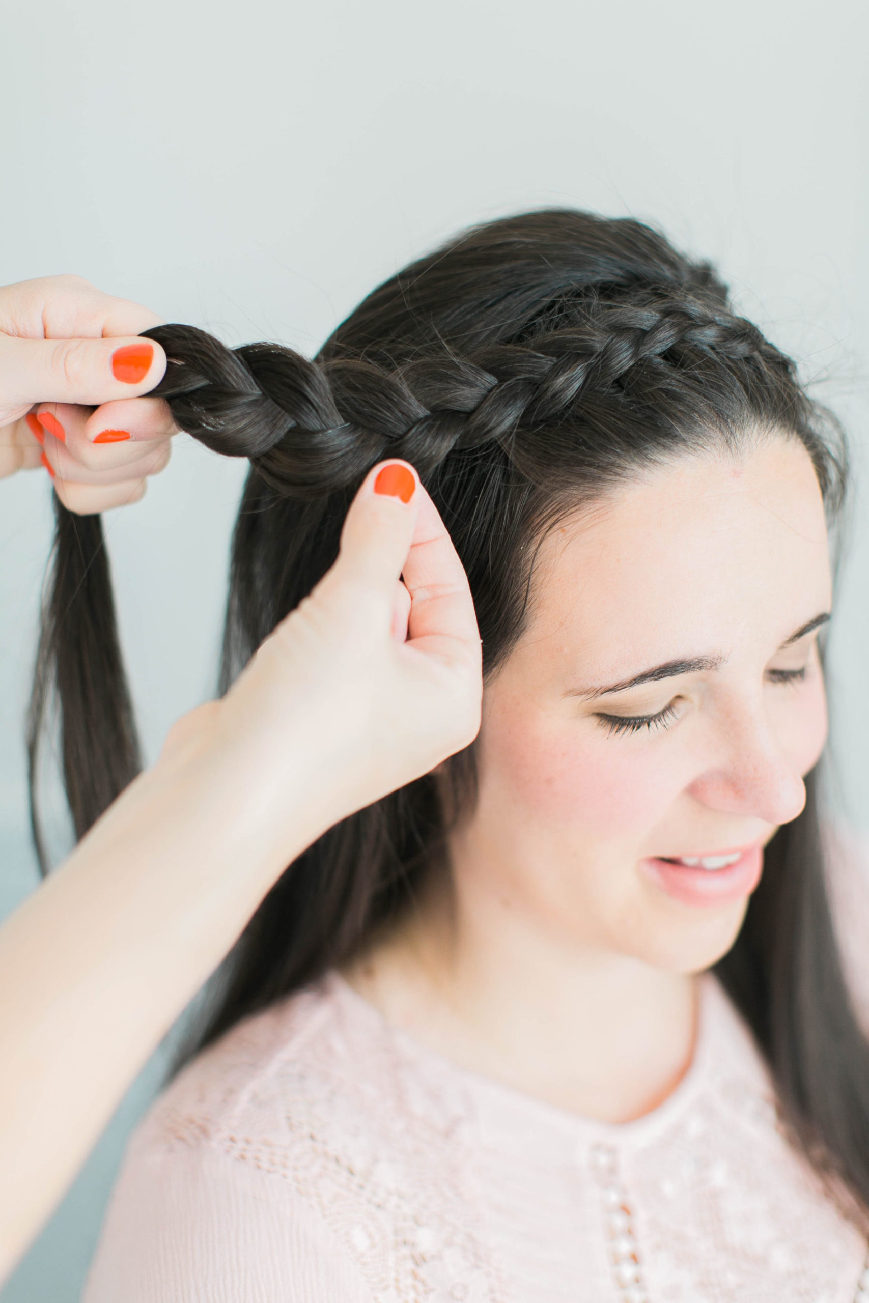 2 hacks for a front braid on dark + straight hair - The Small Things Blog