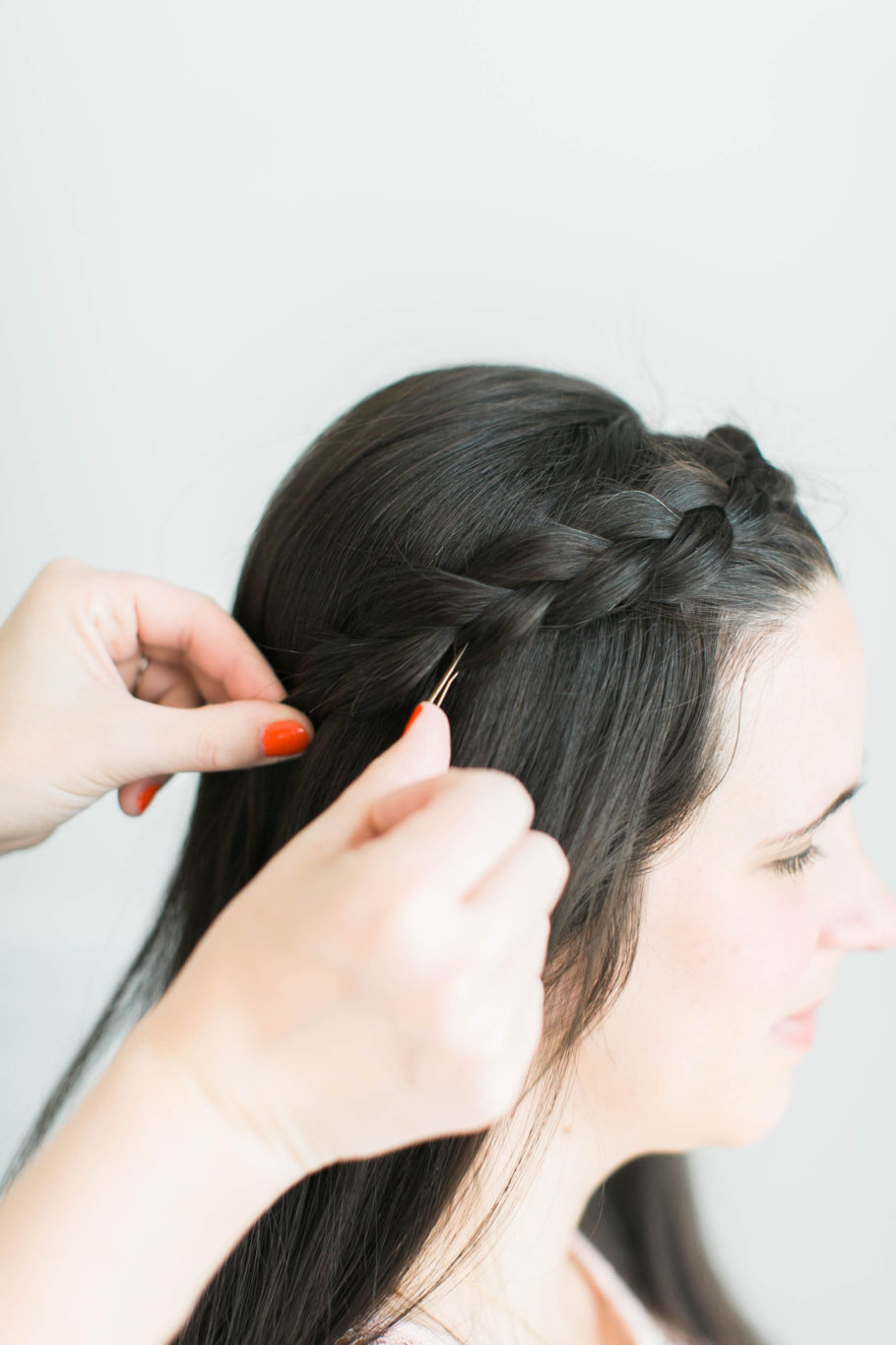 2 hacks for a front braid on dark + straight hair - The Small Things Blog