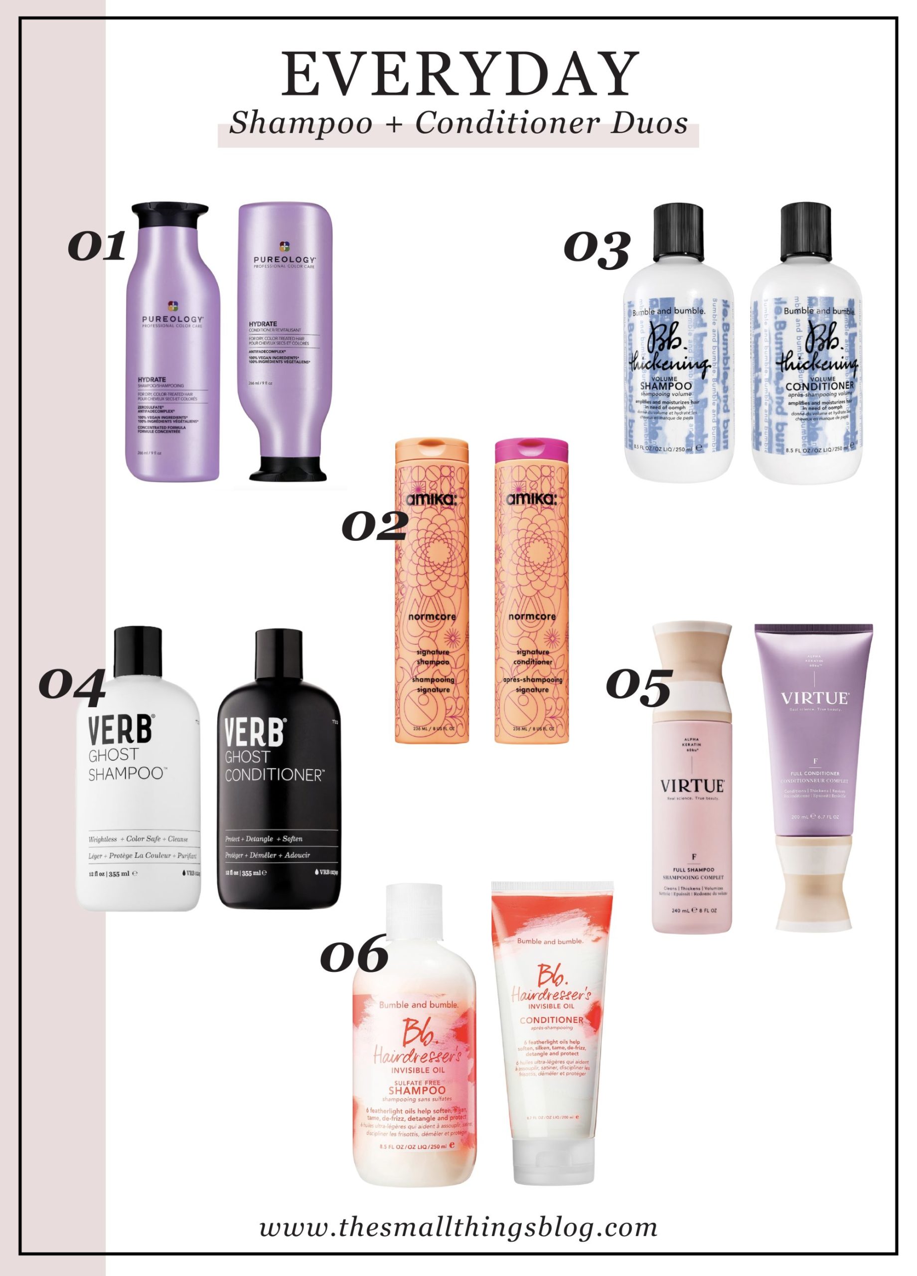 Everyday Shampoo + Conditioner Duos - The Small Things Blog