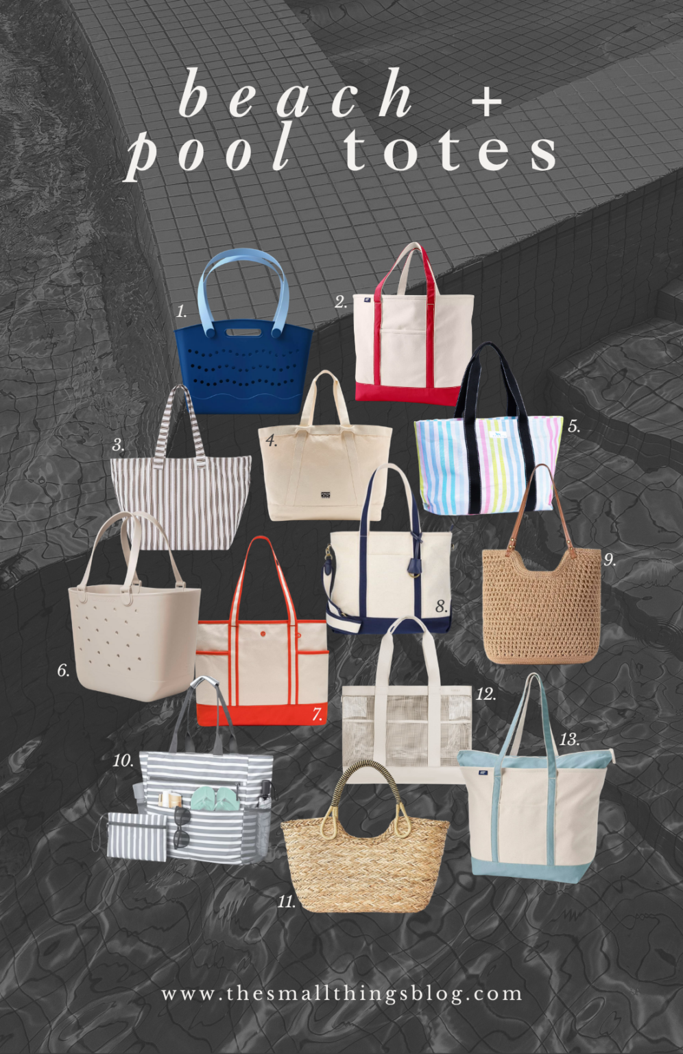 Beach + Pool Totes - The Small Things Blog