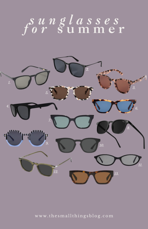 Sunglasses for Summer - The Small Things Blog